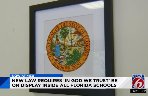 New "In God We Trust" Law Goes into Effect in Florida: Some Teachers ...